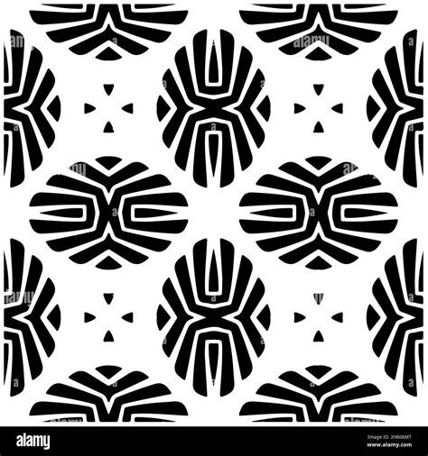 Vector Geometric Seamless Pattern Modern Geometric Background With Abstract Shapes Monochromatic