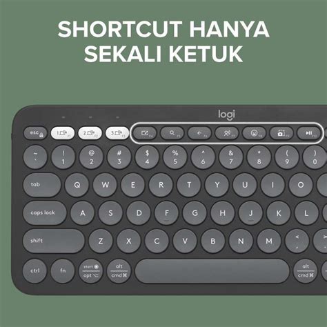 Promo Logitech Pebble Keys 2 K380s Keyboard Wireless Bluetooth Multi Perangkat Tonal Diskon 34