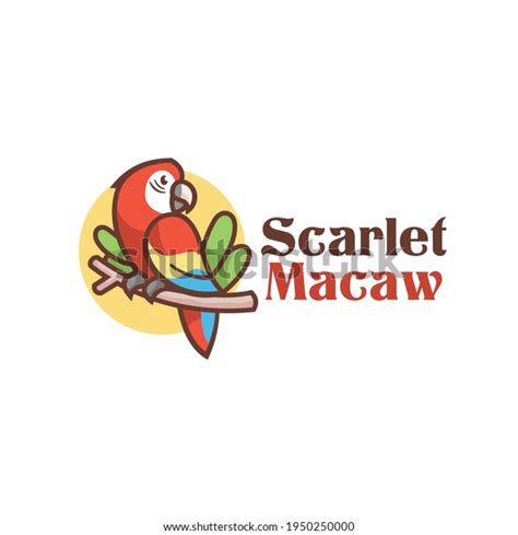 Vector Logo Illustration Macaw Simple Mascot Stock Vector Royalty Free