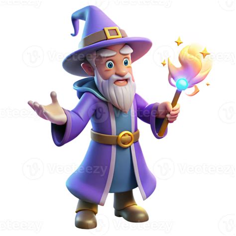 Stunning Contemporary A Cartoon Wizard Casting A Spell Professional