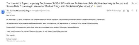 Firstauthor Researchachievement Blockchain Iomt Machinelearning… Dr Abdullah Ayub Khan