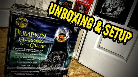 Pumpkin Guardian Of The Grave Unboxing Setup Spirit Halloween 2015