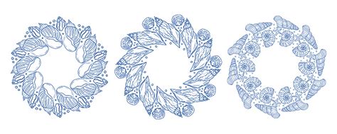 조개껍데기 불가사리 해양 요소를 특징으로 하는 바다 테마의 장식 화환으로 해안 장식을 위한 0명에 대한 스톡 벡터 아트 및 기타 이미지 Istock