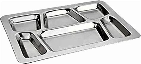 6 In 1 Rectangular Stainless Steel Compartment Plate At ₹ 220kg