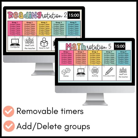 Center Rotation Chart Slides Small Group Rotation Slides Procedure Slides