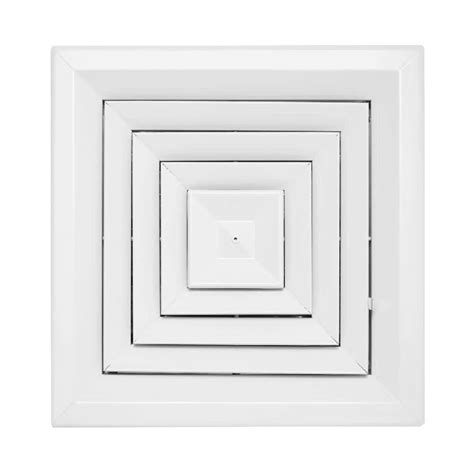 Aclaminaire 10 In X 10 In 4 Way Aluminum Ceiling Diffuser With Fixed