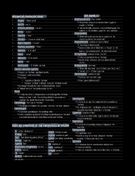 Ch 8 Lecture Anatomy And Physiology Terms Key Terms A Z Angio