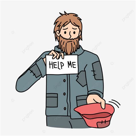 노숙자 및 도움 개념 요청 돕다 노숙자 삽화 Png 일러스트 및 벡터 에 대한 무료 다운로드 Pngtree