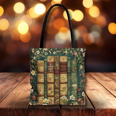 Personalized Vintage Floral Books Tote Bag Book Lover T Librarian