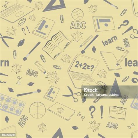 학교 테마에 대한 배경 또는 원활한 질감 학생 시설의 집합입니다 학교로 돌아가기 공부에 대한 스톡 벡터 아트 및 기타 이미지 공부 노트북 벡터 Istock