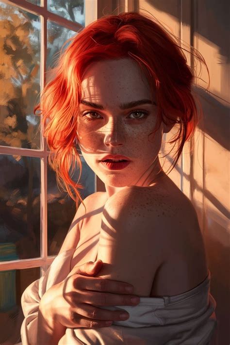 Download Ai Generated Woman Redhead Royalty Free Stock Illustration