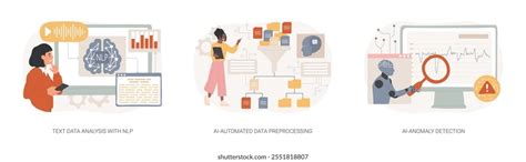 ai automation data analysis abstract concept stock vector royalty free