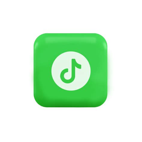 Tik Tok Logo Icon On Green Square 56420108 Png