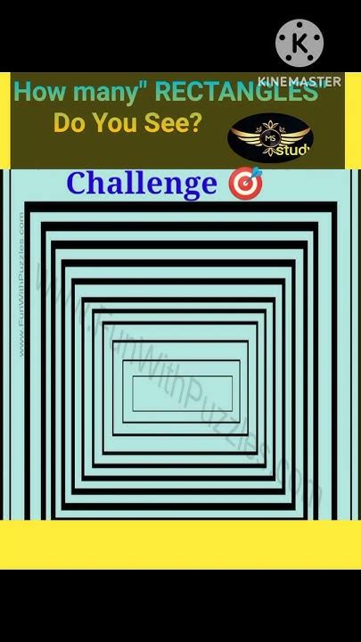 How many rectangles do you see? Challenge 🎯 rectangles count।। #viralvideo #youtubeshorts # ...