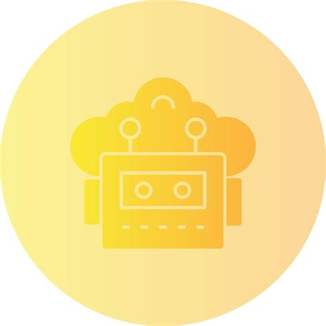 Cloud Robotics Gradient Circle Icon 39494663 Vector Art At Vecteezy