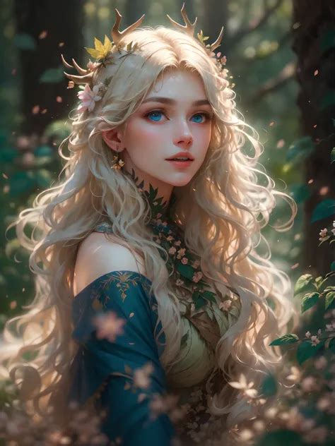 Goddesswhite Dressbig Breastsblonde Hairblue Irises Seaart Ai