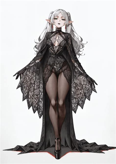 Rule 34 1girls Eld Elf Ears Elf Female Female Frieren Frieren Beyond Journeys End Goth Goth