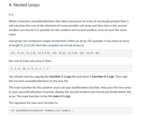 Solved 4 Nested Loops 4 1 Write A Function