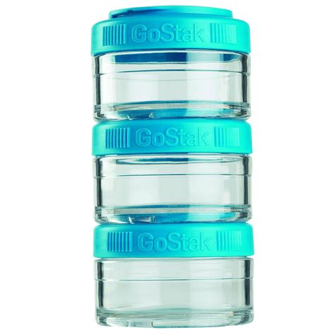 Gostak Portable Stackable Containers Aqua 3 Pack 60 Cc Each Iherb