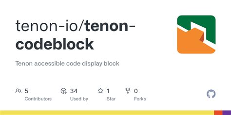 Github Tenon Io Tenon Codeblock Tenon Accessible Code Display Block