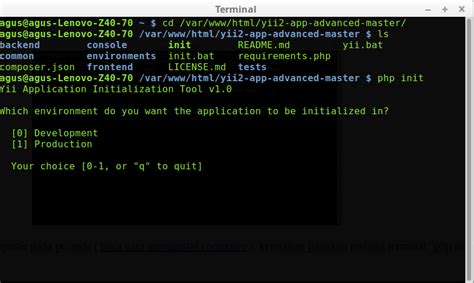 Menginstall Yii2 Framework Dengan Template Advance Mr Agus