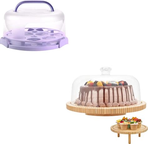 Ohuhu Cake Holder Bpa Free Cake Carrier With Lid And