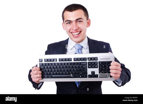 Computer Geek Nerd In Funny Concept Stock Photo Alamy
