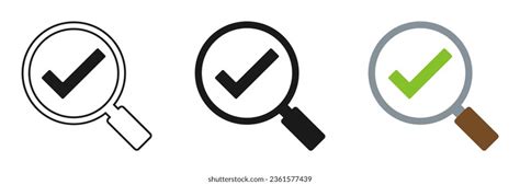 5,972 Magnifying Glass Check Mark Icons Images, Stock Photos, 3D objects, & Vectors | Shutterstock