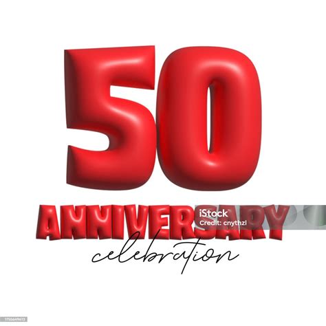 창립 50주년 기념식 포스터 기치 인사말 카드 등등을 위한 3d 사실적인 디자인 0명에 대한 스톡 사진 및 기타 이미지 0명 3차원 형태 50 Istock