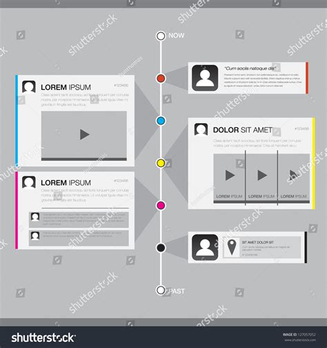 Timeline Website Design Element Eps Vector Stock Vector Shutterstock