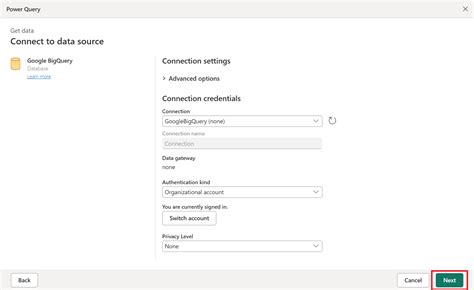 Google BigQuery Connector Power Query Microsoft Learn