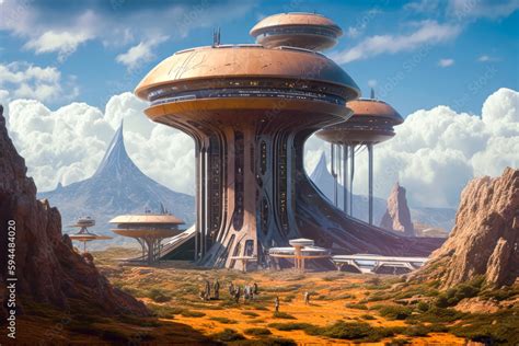 scifi building sci fi architecture sci fi building concept art themeroute