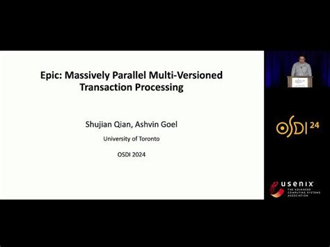 Free Video Massively Parallel Multi Versioned Transaction Processing