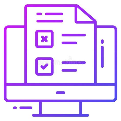 Application Icon Survey And Feedback Modern Vector Illustration Stock