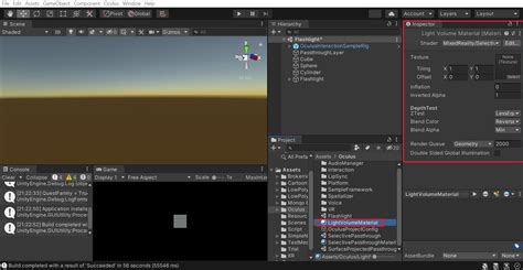 Oculus Passthrough Lighting