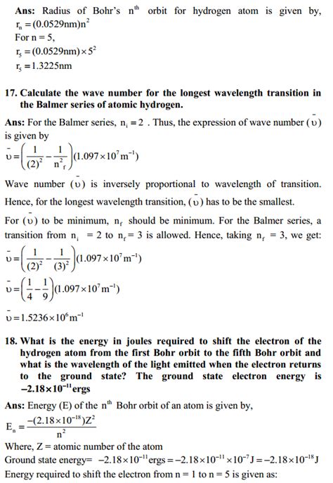 Hbse 11th Class Chemistry Solutions Chapter 2 Structure Of Atom