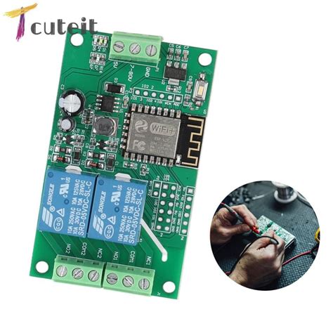 บอร์ดโมดูลรีเลย์ Esp8266 Wifi Esp 12f Dc 5v 10a Pcb สําหรับบ้าน