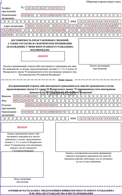 Уведомление о прибытии иностранного гражданина в 2024 году