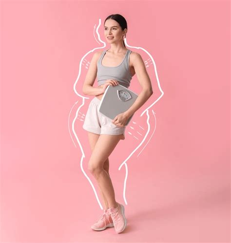 20 Thousand Beautiful Young Woman Measuring Scales Royalty Free Images