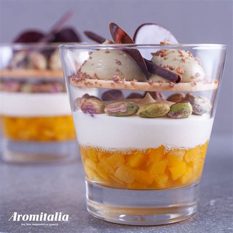 Postre En Vaso De Mango Pistacho Y Chocolate Blanco Aromitalia Colombia