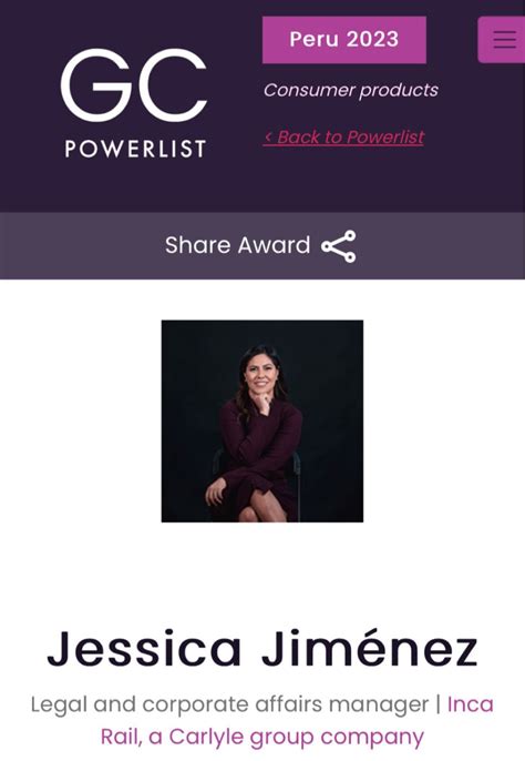 Gcpowerlist2023 Jessica Jiménez 26 Comentarios
