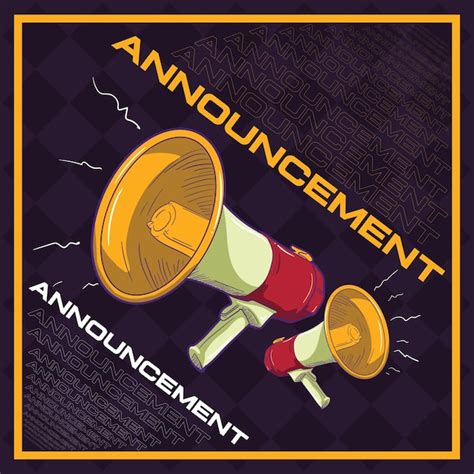 Premium Vector Announcement Poster Design