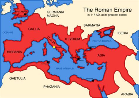 The Roman Empire At Its Peak Maps 117ad Teaching Resources