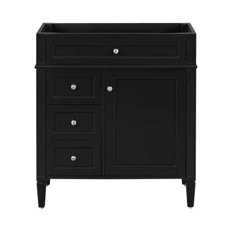 Virubi 30 In Modern Classic Bath Vanity Cabinet Without Top In Black