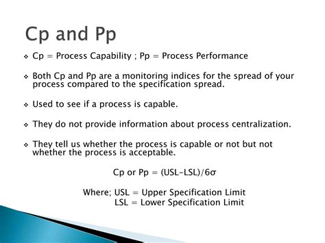 Six Sigma Process Capability Pptx
