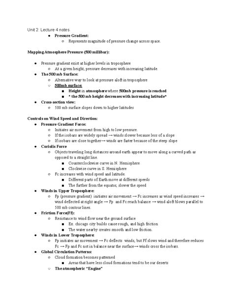 Esc 101 Unit 2 Lecture 4 Different Types Of Winds And Pressure