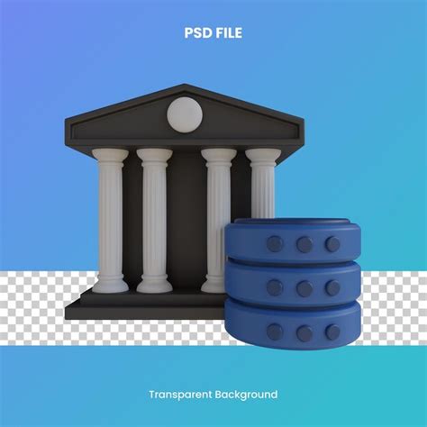 premium psd bank database 3d rendering icon illustration pdf file
