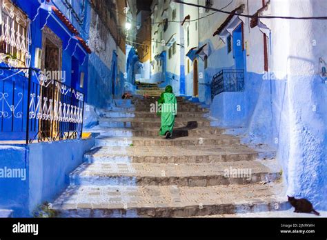 Chefchaouen Morocco 17 January 2022 Alleys Of The Blue City