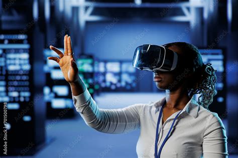Computer Scientist In Data Center Uses Virtual Reality To Prevent System Overload African