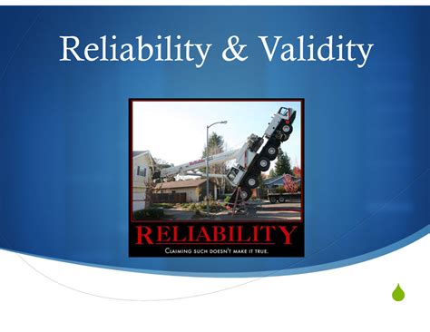 PSYC Presentation Week Reliability And Validity S Reliability Validity Reliability The
